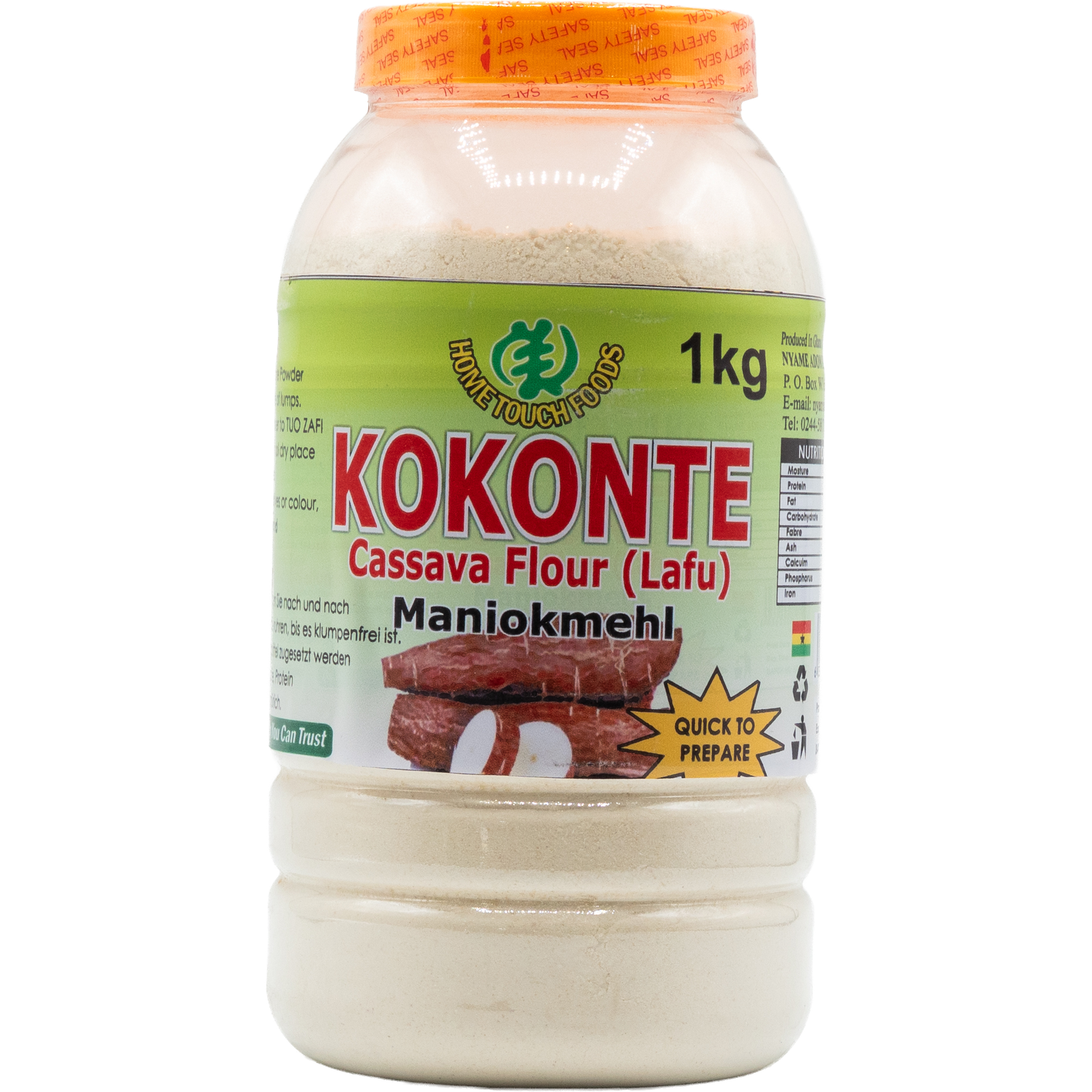 Kokonte Cassava Flour (Lafu) – Home Touch Foods, 1kg – Famame Shop